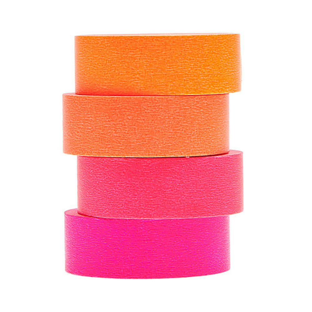 Washi Tape Neon Red set (4)– Artec